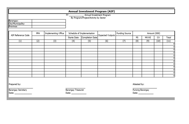 AIP Form | PDF | Economies