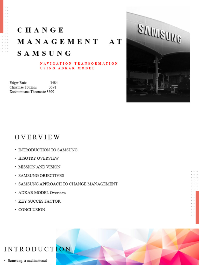 Présentation 1 | PDF | Samsung | Change Management