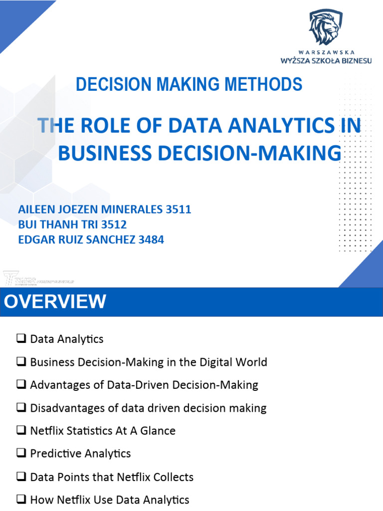 DMM - Presentation - Edgar Ruiz - 3484 | PDF | Data Science | Decision Making