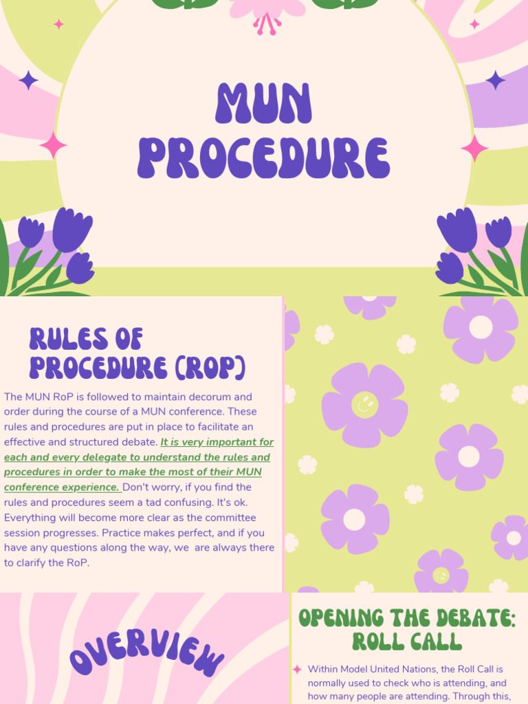 Mun Procedure | Download Free PDF | Meetings | Political Law