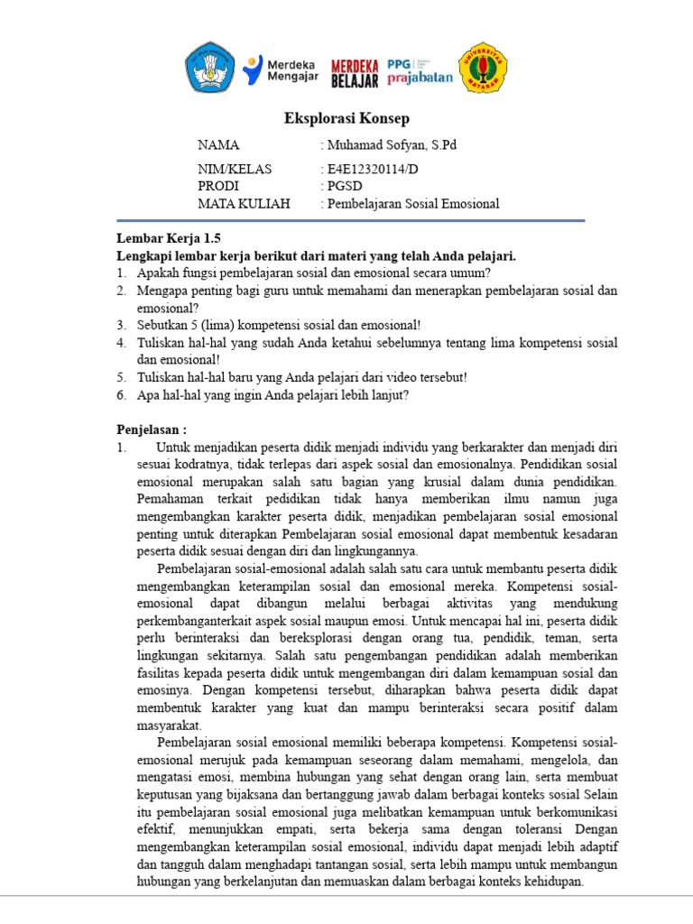 PSE Eksplorasi Konsep Materi M. Sofyan | PDF