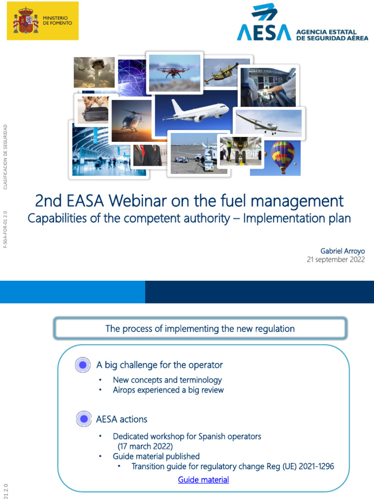 2nd EASA Fuel Webinar - Authority Spain | PDF | Aviation