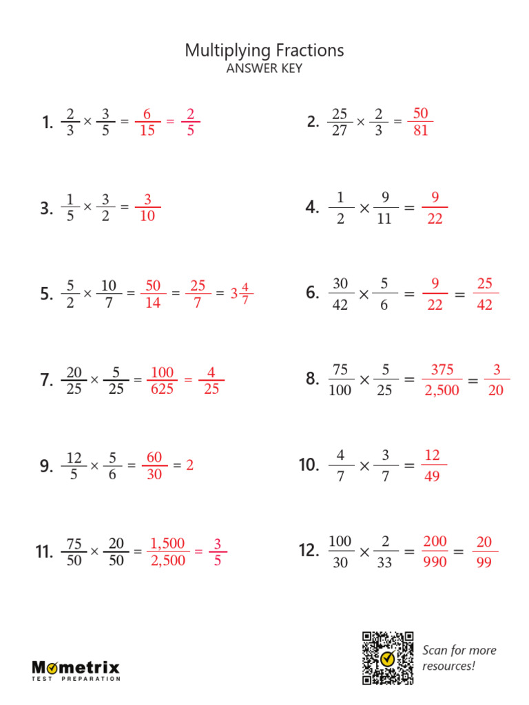 Fraction Multiplication Practice | PDF | Teaching Methods & Materials