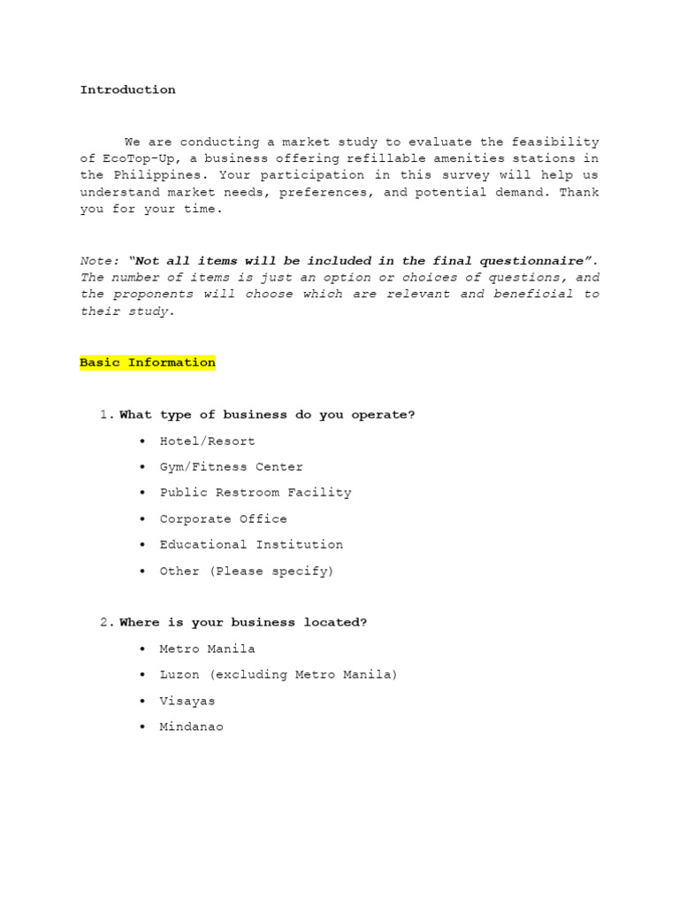 Final Quiz 2 (Questionnaire) | PDF | Economies | Marketing Final Quiz 2 (Questionnaire) | PDF | Economies | Marketing