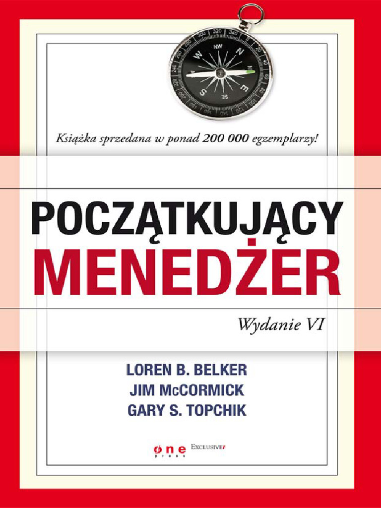 Poczatkujacy Menedzer Wydanie VI Loren B Belker Jim Mccormick Gary S ...