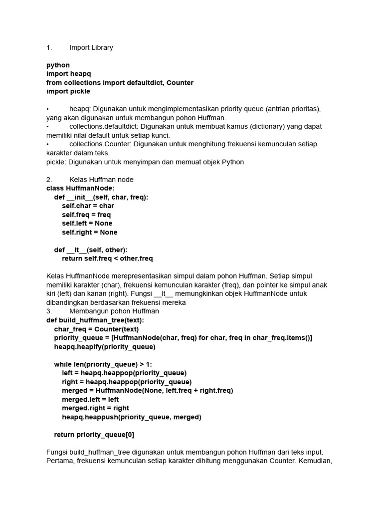 penjelasan huffman code | PDF