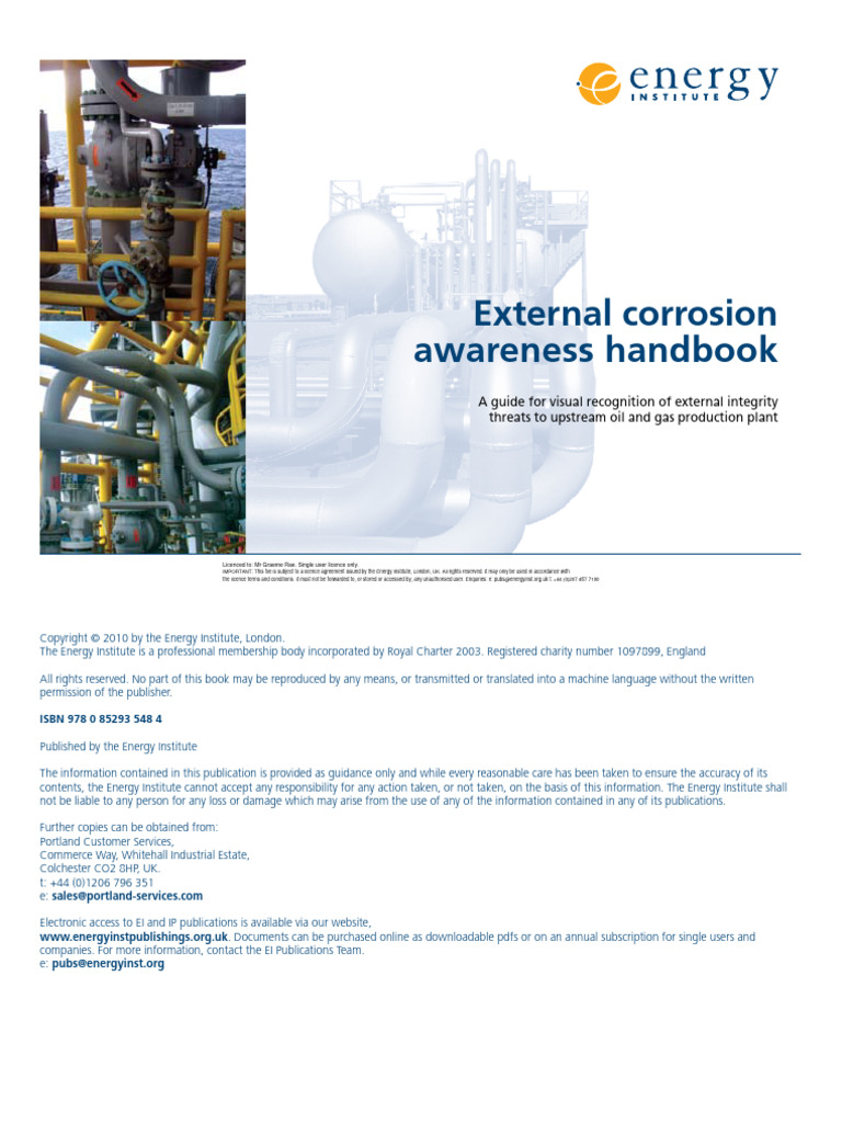 External Corrosion Handbook | PDF | Corrosion | Stainless Steel