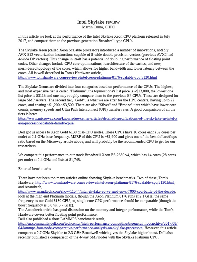 skylake | PDF | Multi Core Processor | Central Processing Unit