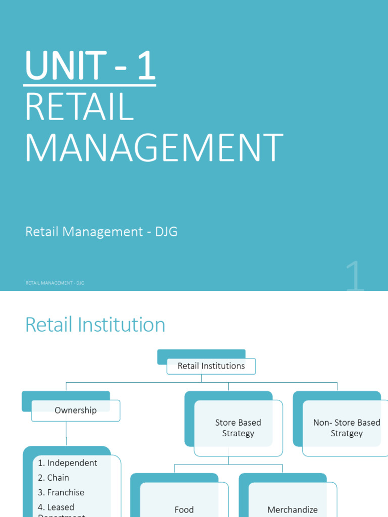Retail Management UNIT 1 (Part 2) | PDF | Retail | Franchising