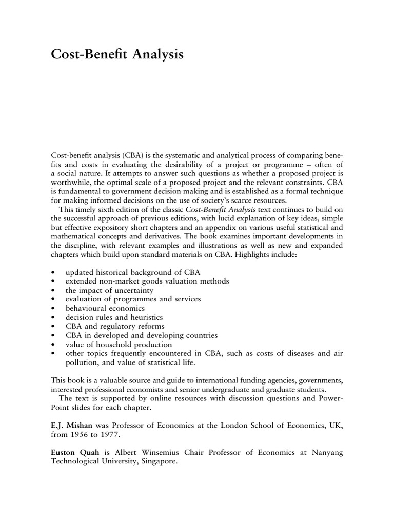 Previewpdf | PDF | Cost–Benefit Analysis | Economics