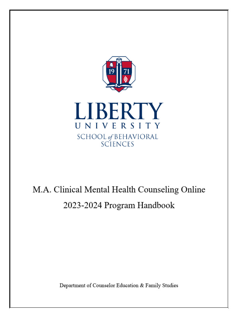 CMHC MA 2023-2024 Program Handbook | PDF | Counseling Psychology ...