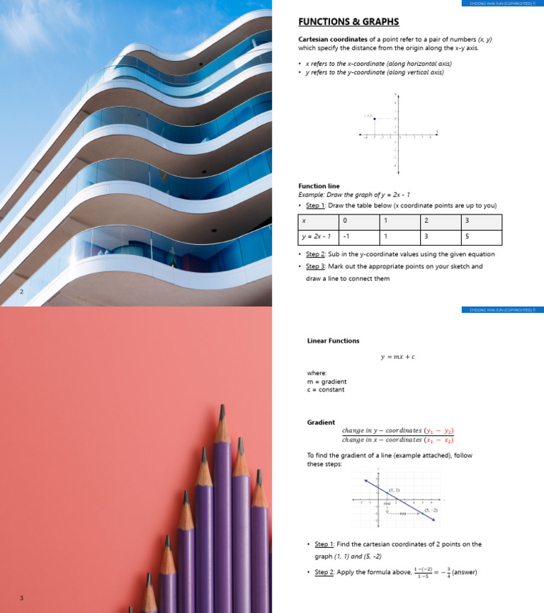 (MATH) (SEC 1) Chapter 6 - Functions and Graphs | PDF