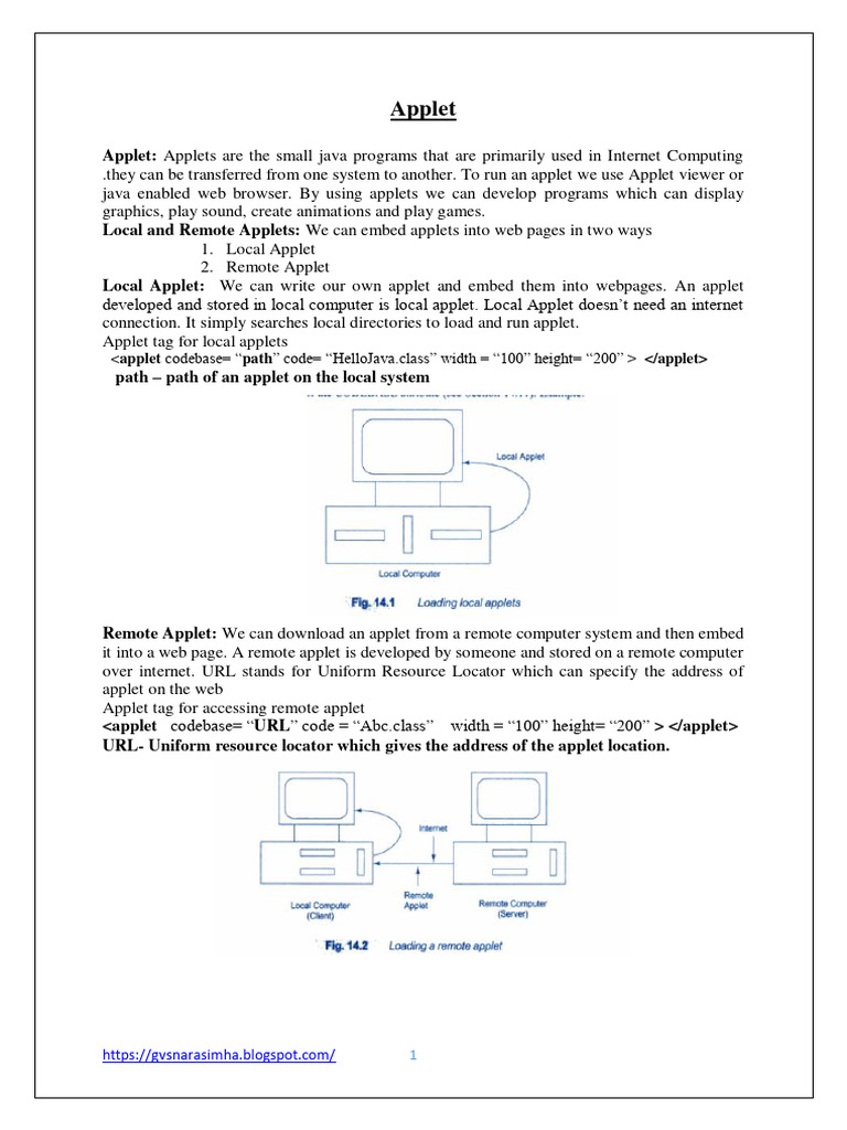 Java Unit4 Appletprogramming Pdf Java Programming Language 2324