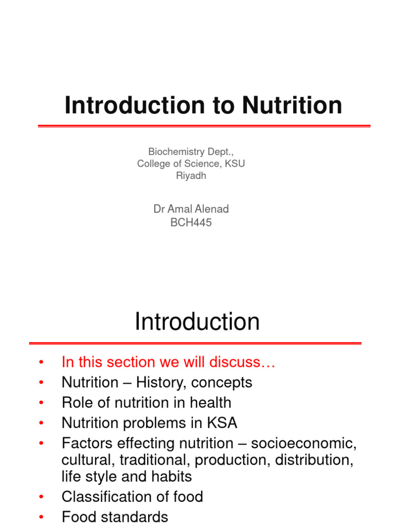 1._introduction_to_nutrition | Download Free PDF | Nutrition | Diet ...
