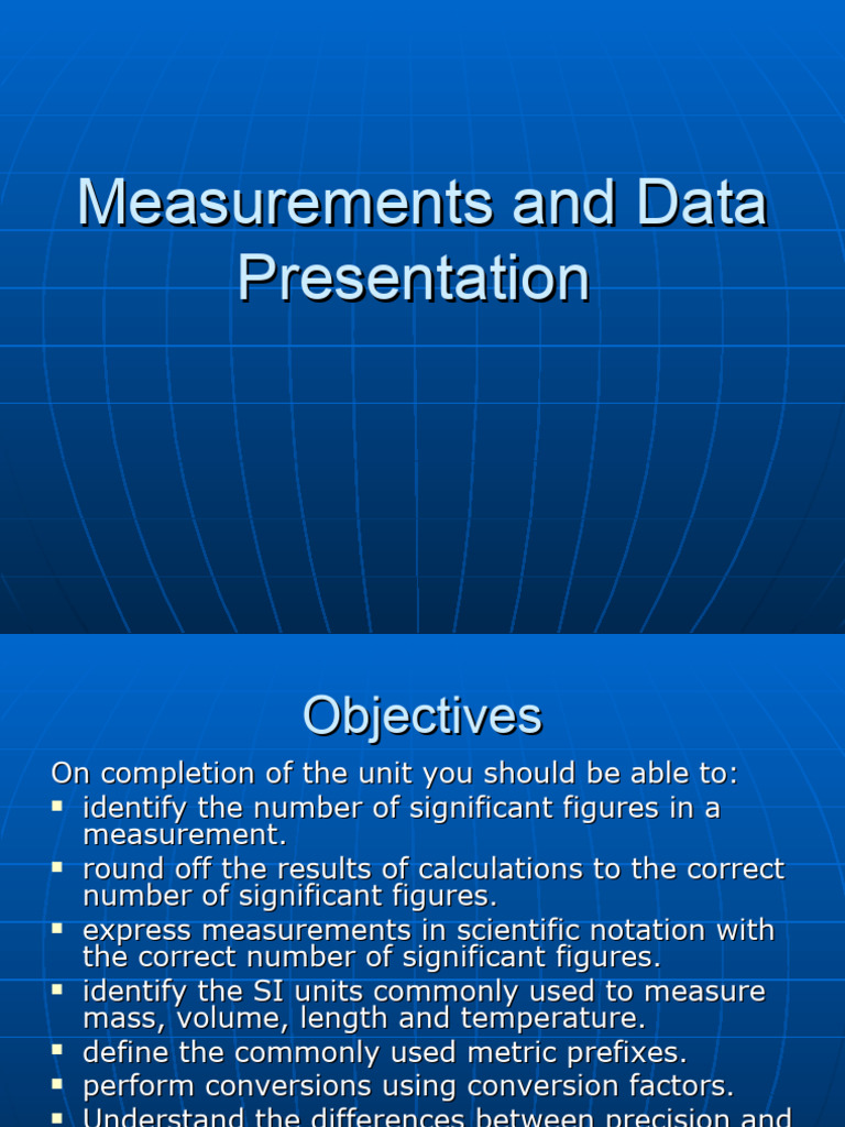 1 Data Presentation | PDF | Observational Error | Significant Figures