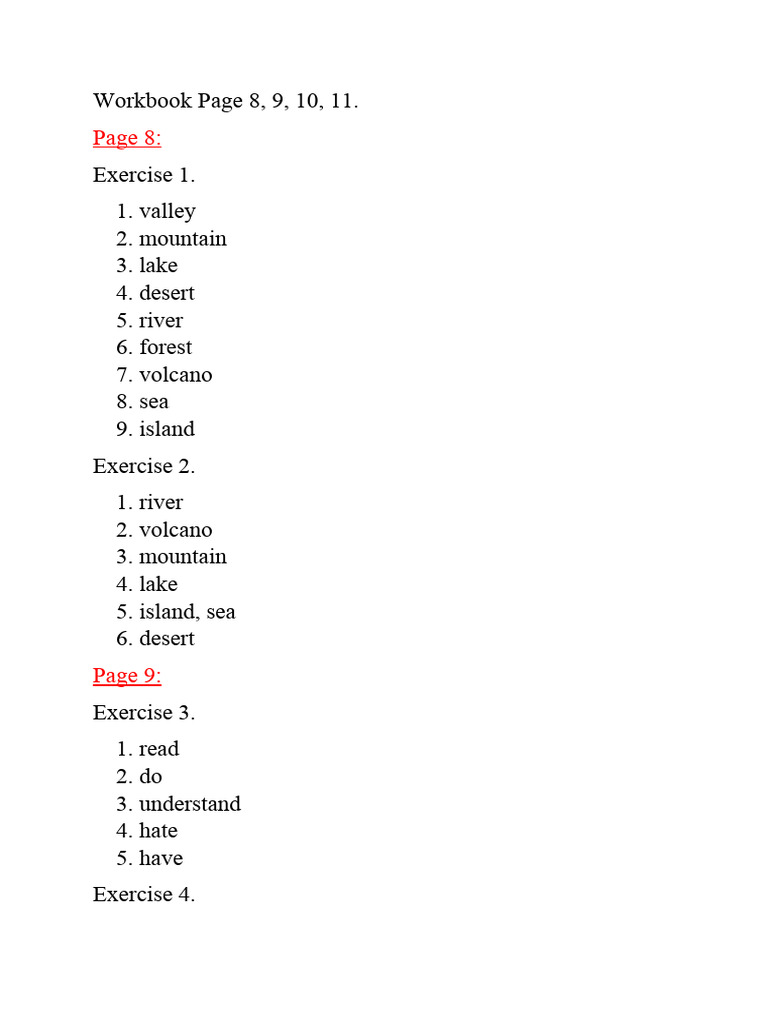Workbook Page 8,9,10,11 | PDF | Wellness