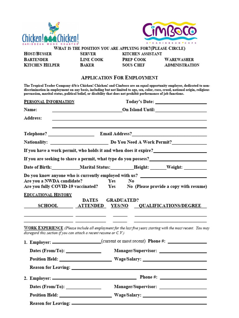 Employment Application for TTRG Positions | PDF | Justice | Crime & Violence