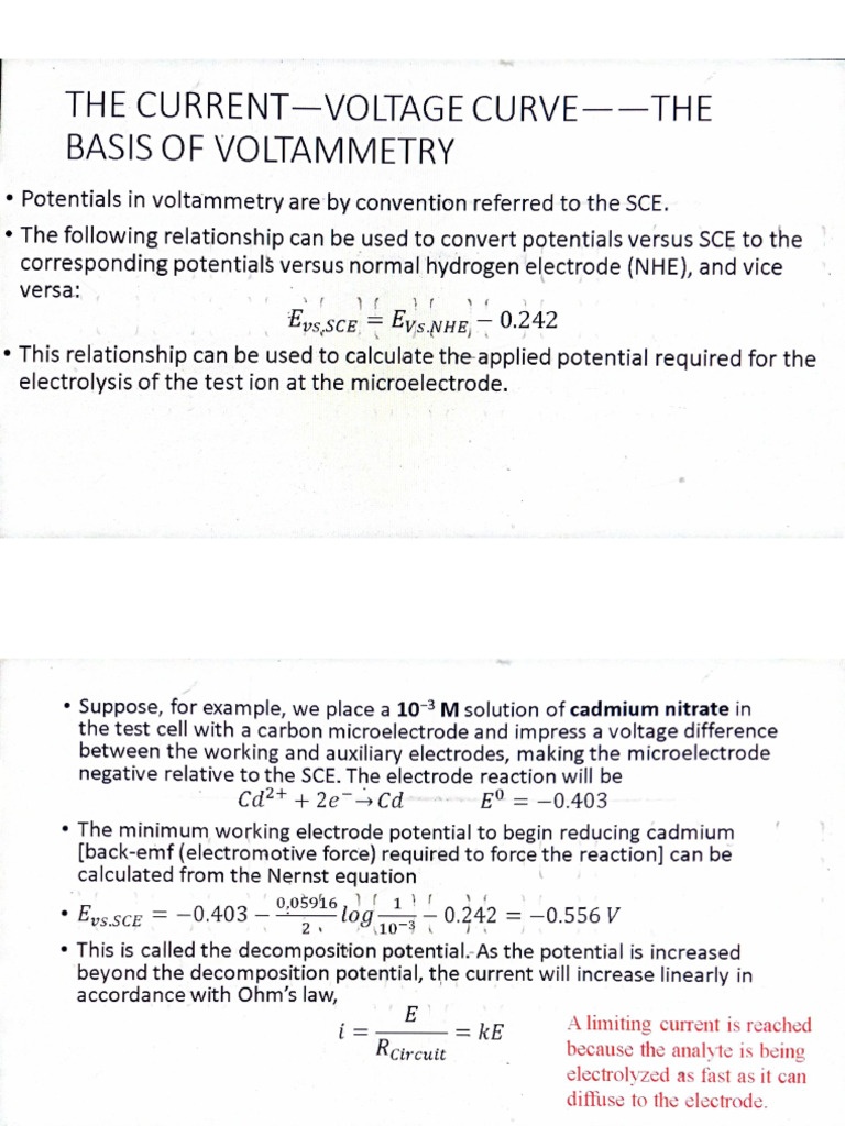 Basis of Voltammetry | PDF