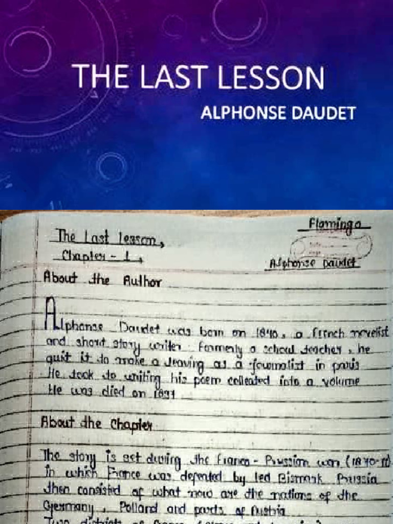 Hand Written Notes The Last Lesson | PDF