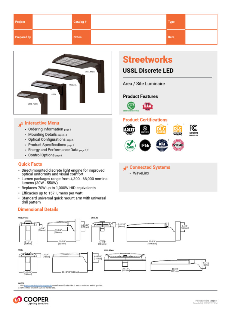 USSL-XL Discrete Streetworks Rev March 24 2023 | PDF | Electrical ...