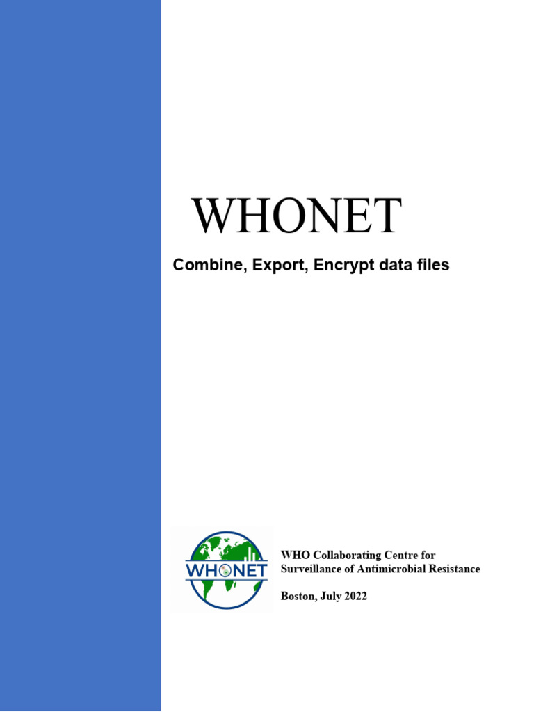 WHONET Data Management Guide | PDF | Computer File | Encryption