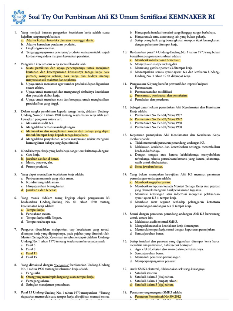 Referensi Latihan Ujian AK3U | PDF