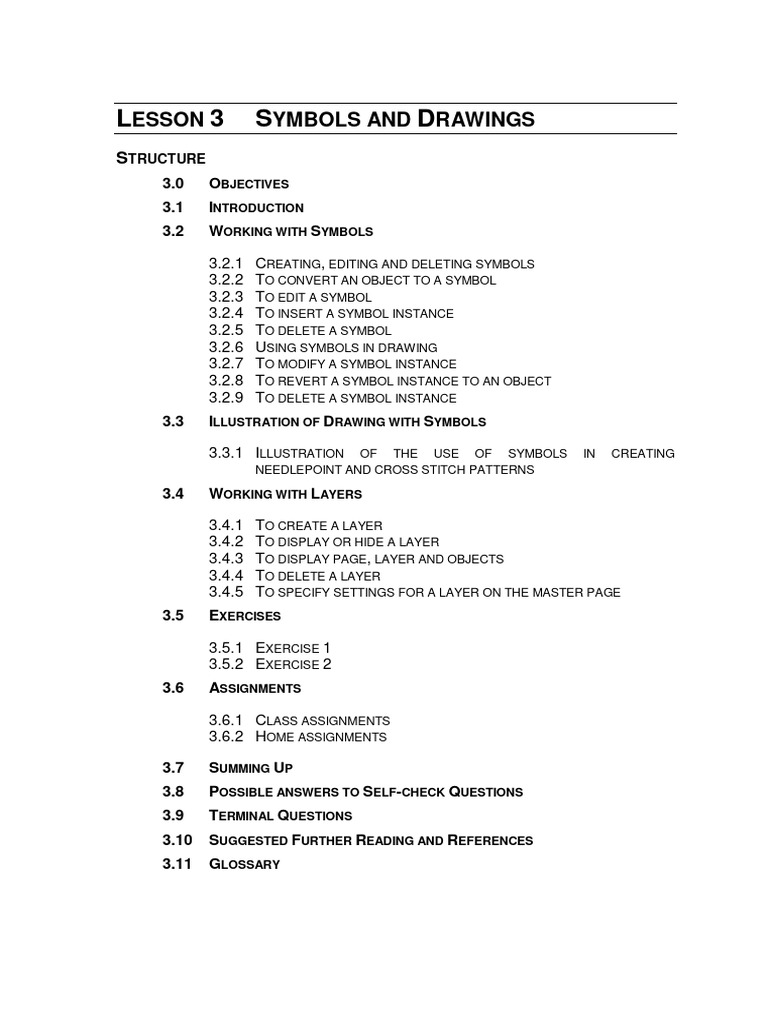 Unit 1 - Lesson 3 Symbols and Drawing | PDF | Software | Computing