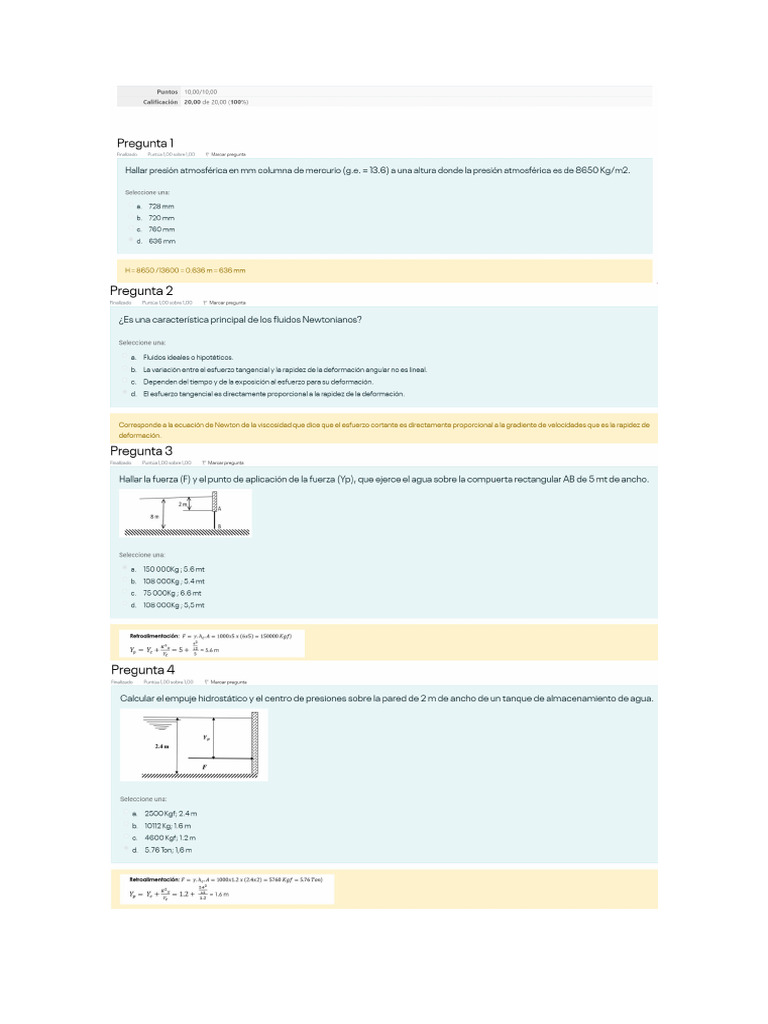 Actividad Virtual N°01 Mec Fluidos | PDF