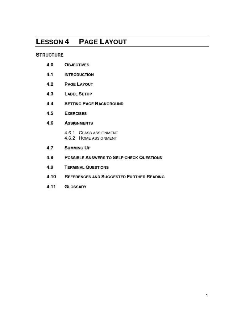 Unit 2 - Lesson 4 Page Layout | PDF | Page Layout | Printer (Computing)