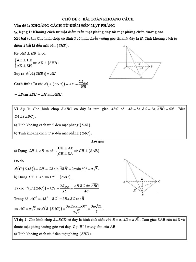 Bai Toan Khoang Cach Trong Khong Gian | PDF