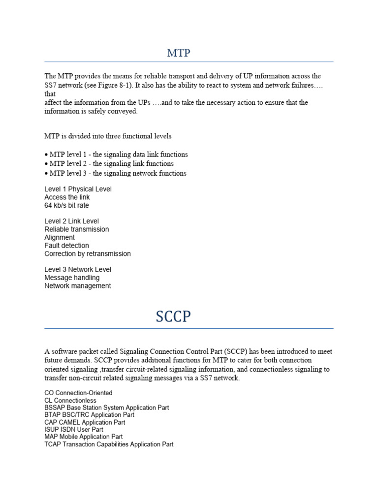 SS7 Protocols Sagar | PDF | Networking Standards | Internet