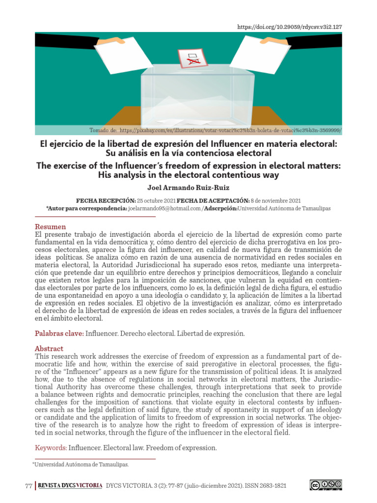 127-Texto Del Artículo-52-1-10-20220214 | PDF | Libertad de expresión ...