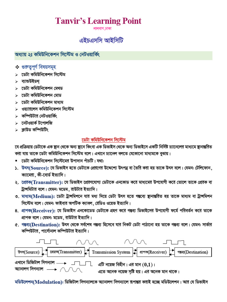 ict chapter-2(note) | PDF | Computer Engineering | Broadcast Engineering