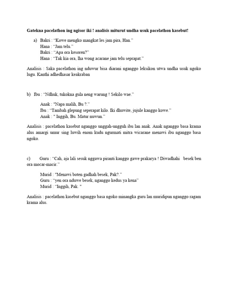 Pacelathon Kelas 10 | PDF