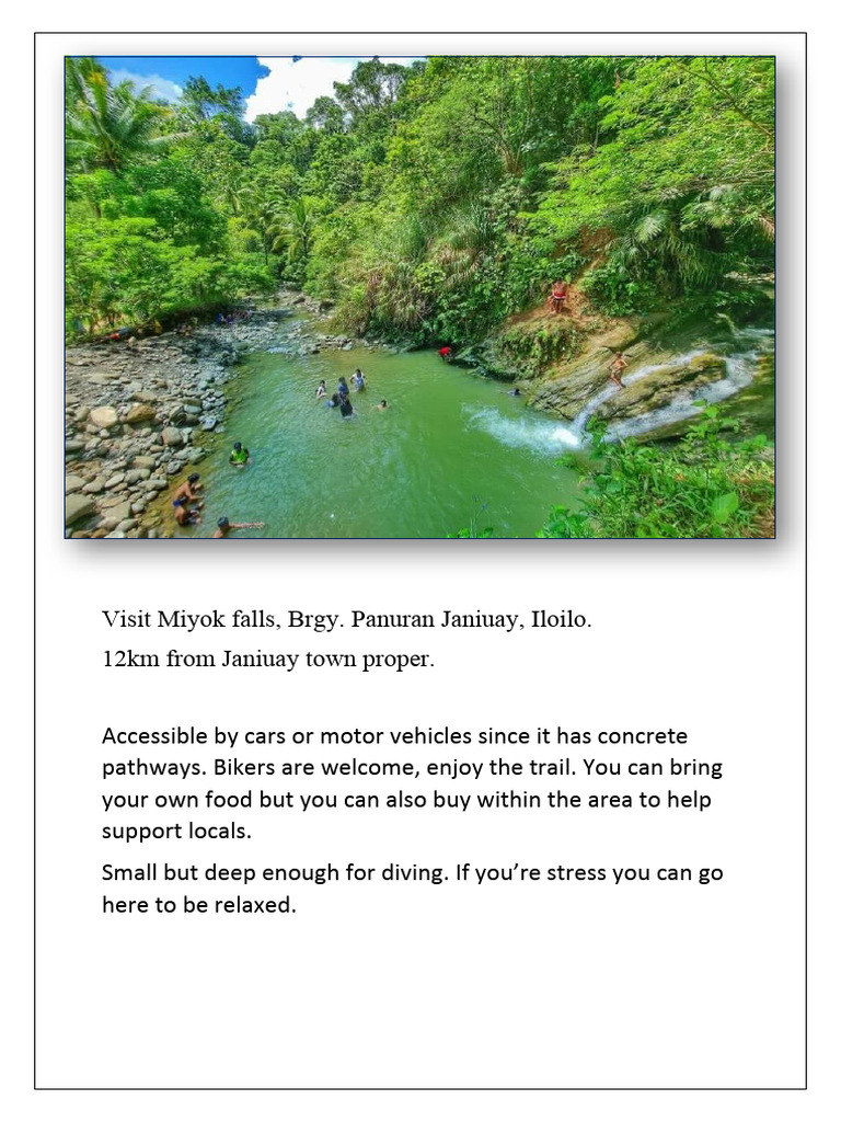 Visit Miyok Falls | PDF | Wellness