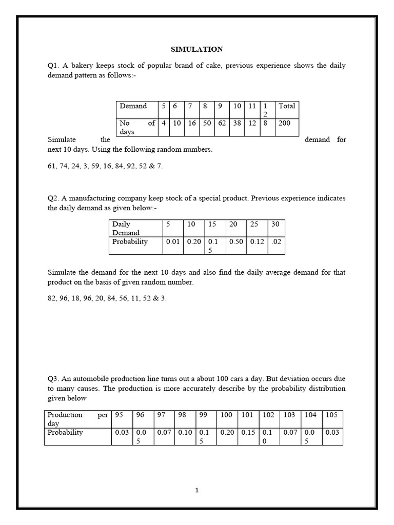 Simulation | PDF | Rain
