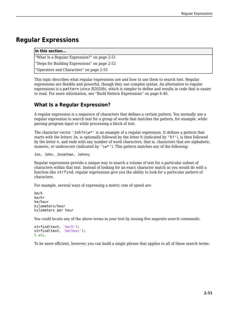 101_PDFsam_matlab_prog | Download Free PDF | Regular Expression | Computer Programming