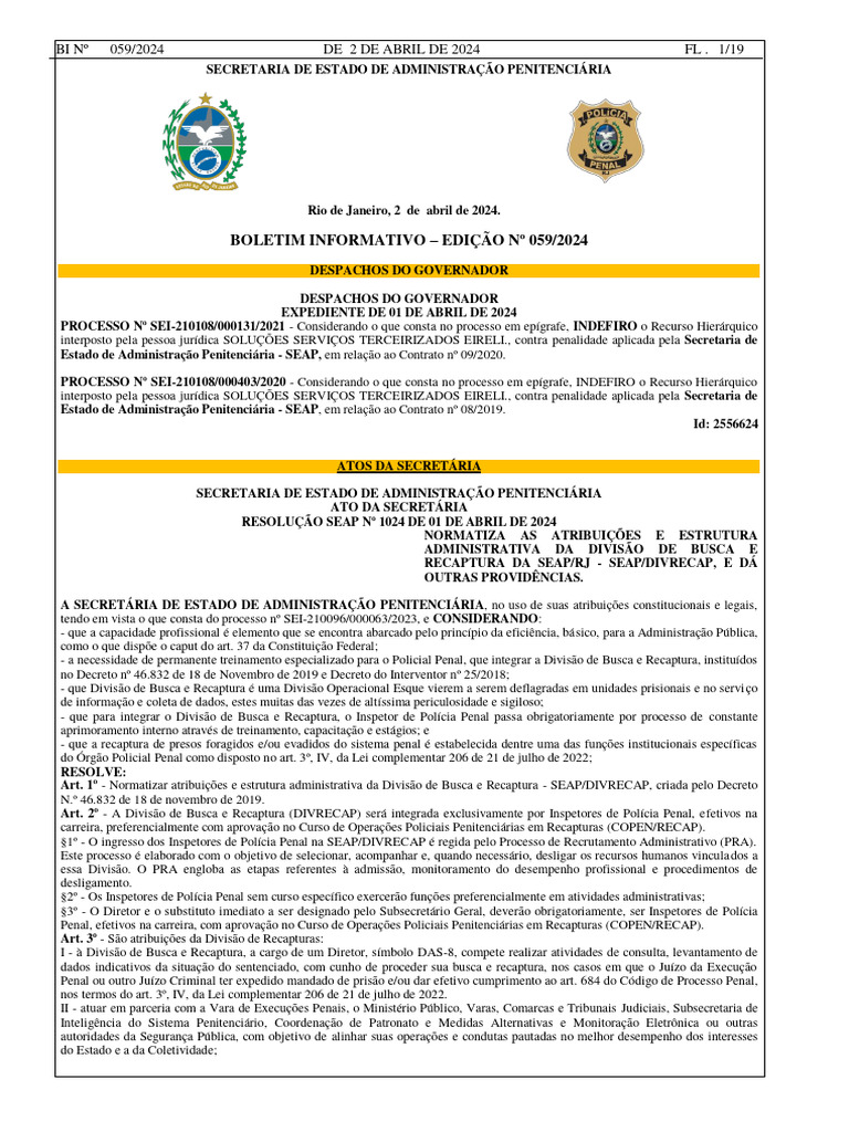 Bi 059-2024 | PDF | Governo