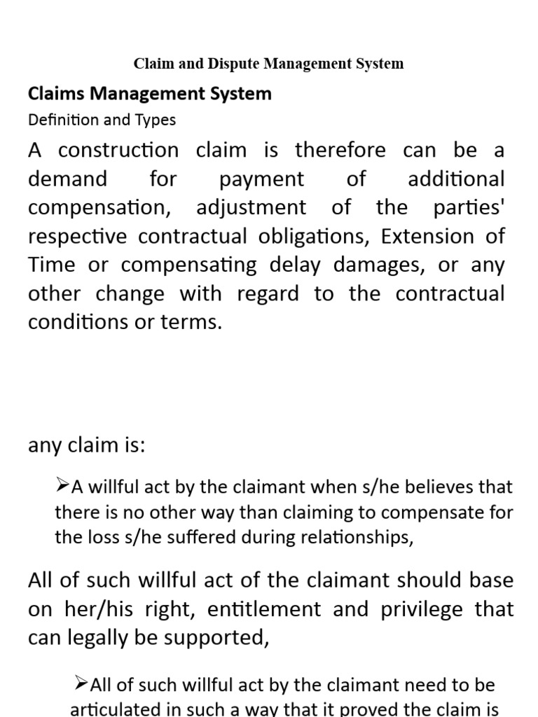 Claim and Dispute | PDF | Mediation | Damages