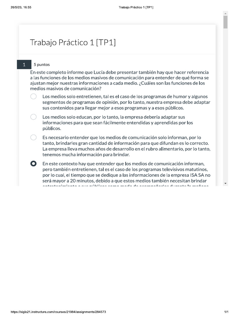 TP1 Gestión de Prensa 100% | PDF