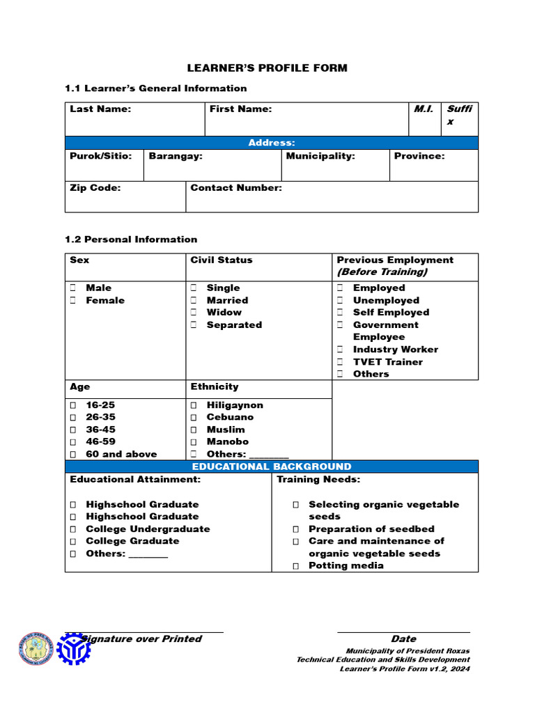 Learner Profile For Checking | PDF