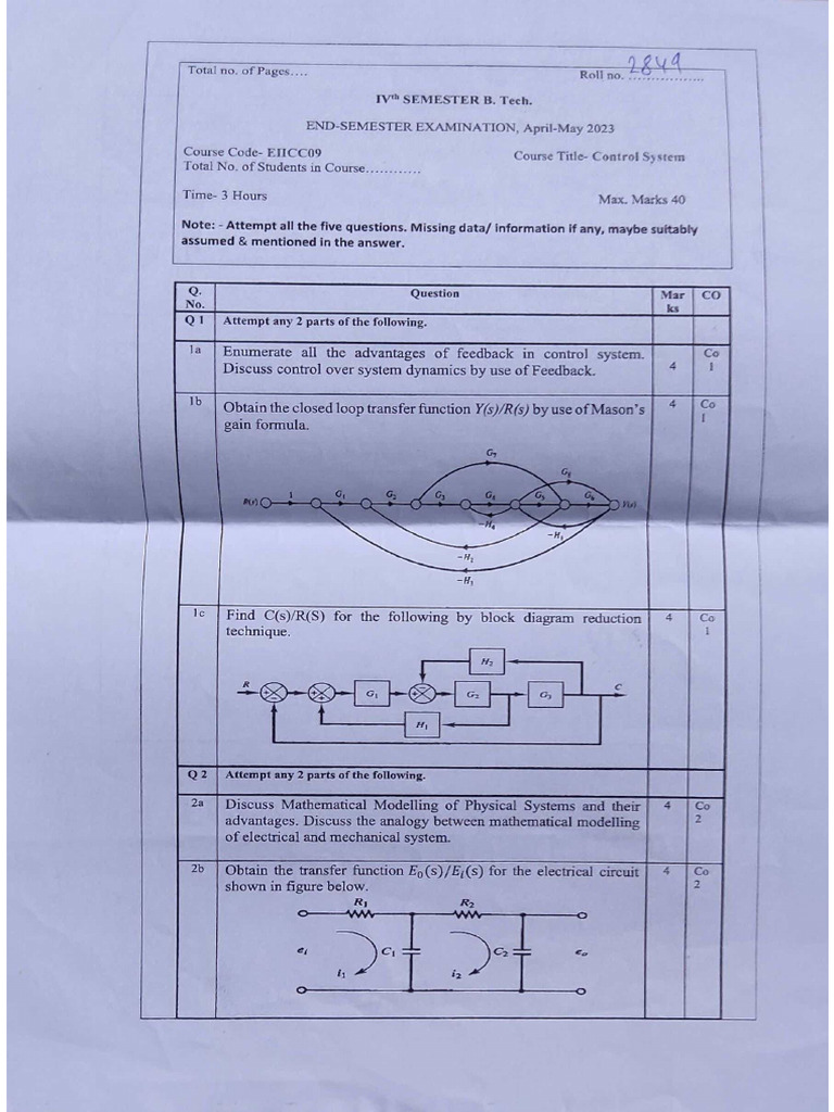 4th Endsem Question Papers | PDF