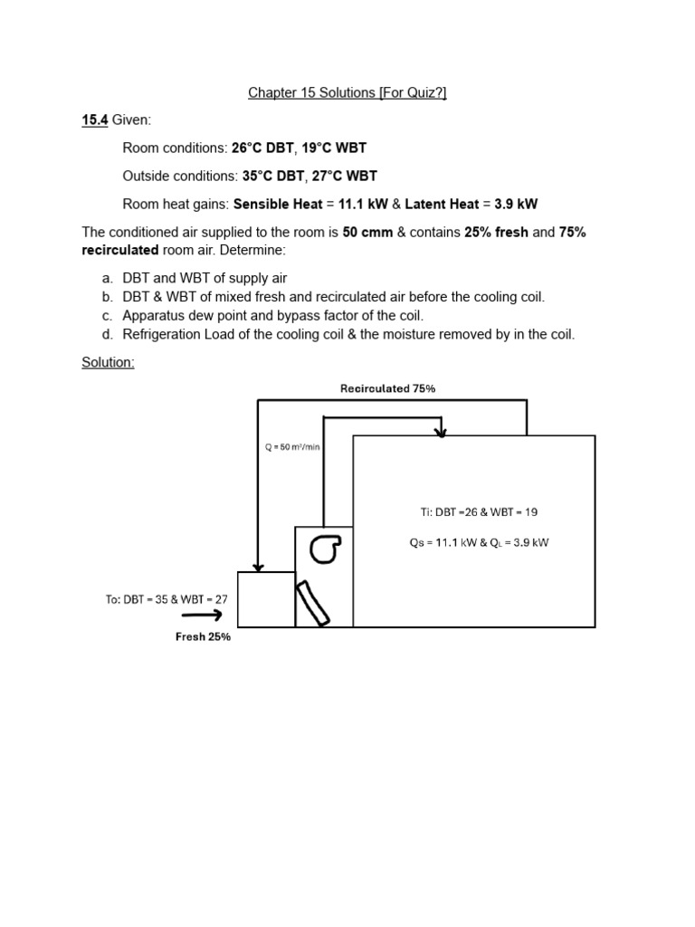 HVAC Cooling Coil Calculations | PDF | Teaching Methods & Materials ...