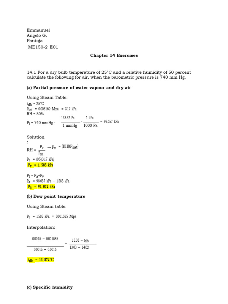 Pantoja HW1 | PDF | Humidity | Meteorology