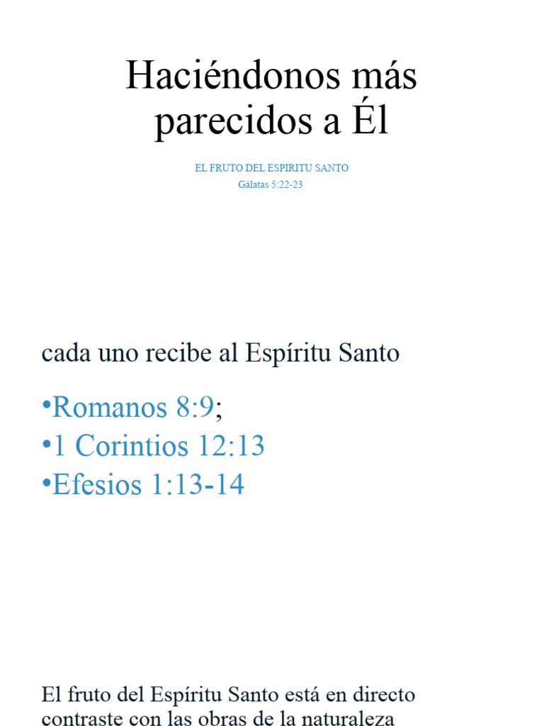 El Fruto Del Espiritu | PDF