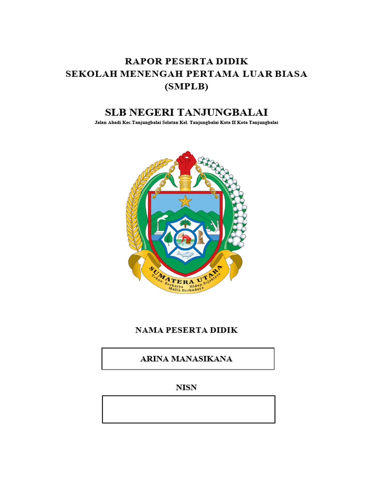 Format Rapor Kurikulum Merdeka SMPLB | PDF