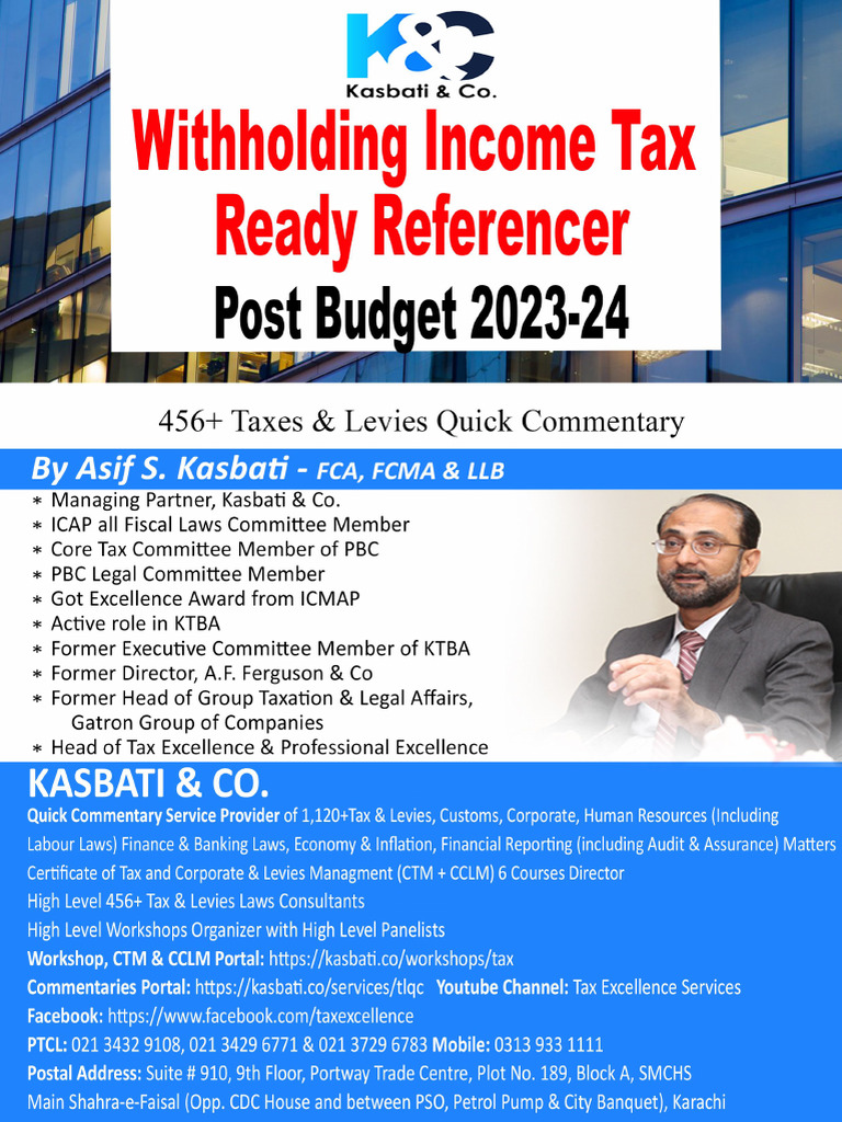KC Withholding Chart - Tax Year 2024 | PDF | Dividend | Call Centre