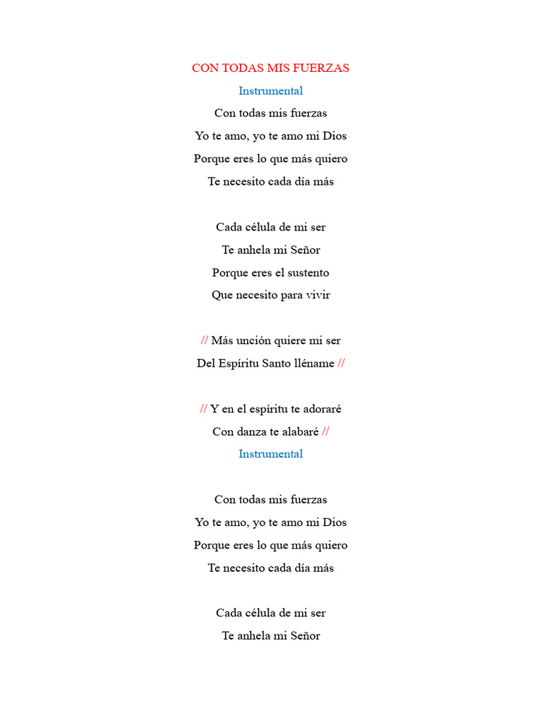Con Todas Mis Fuerzas | PDF Con Todas Mis Fuerzas | PDF