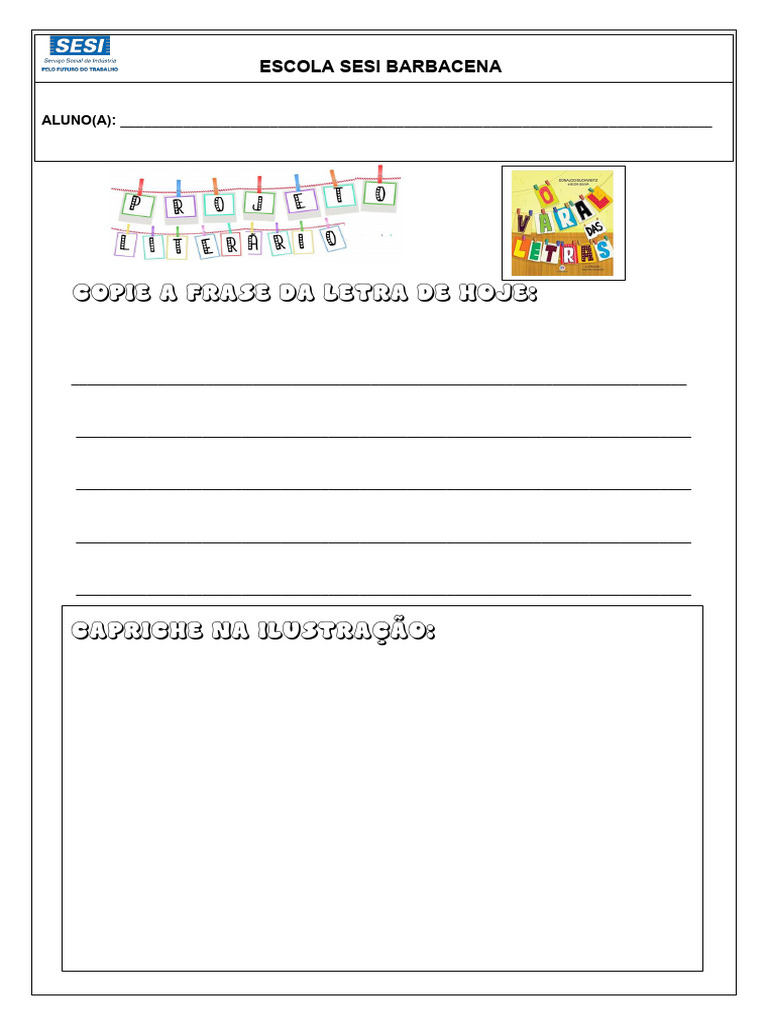 Atividade Varal Das Letras | PDF