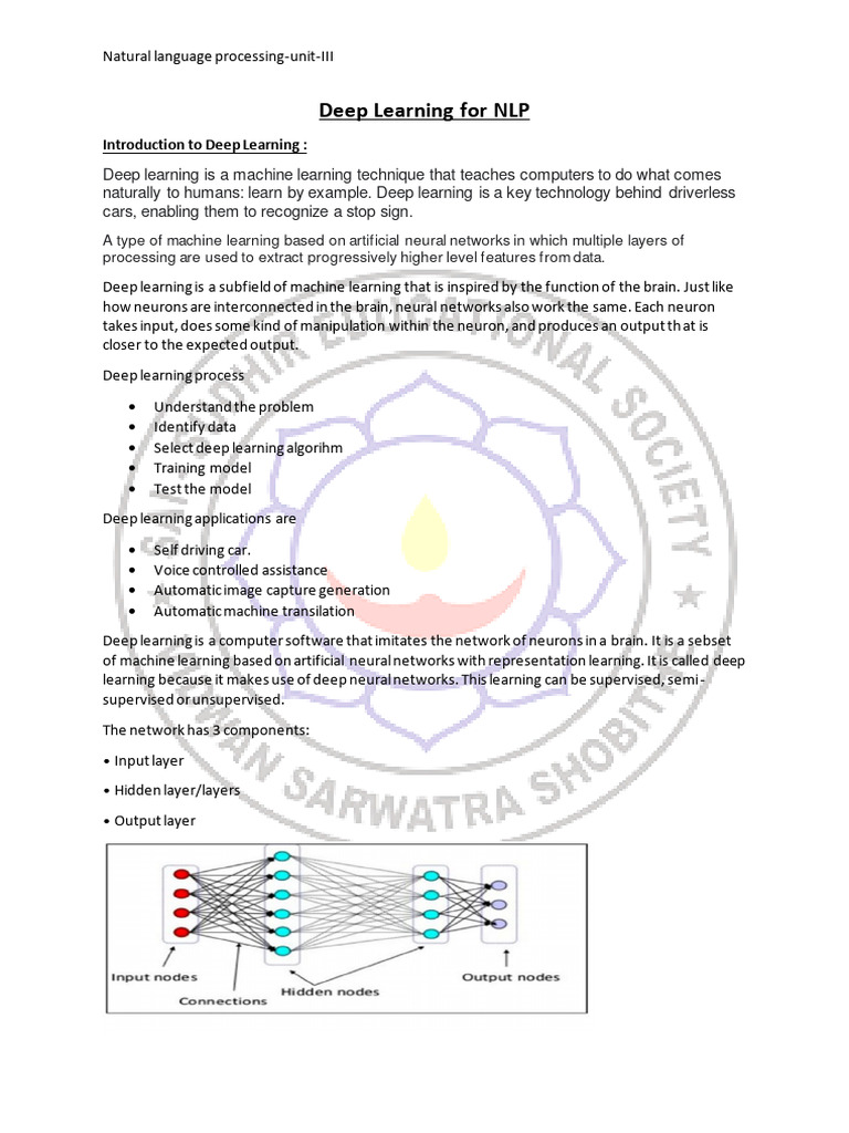 Natural Language Processing | PDF | Deep Learning | Artificial Neural Network